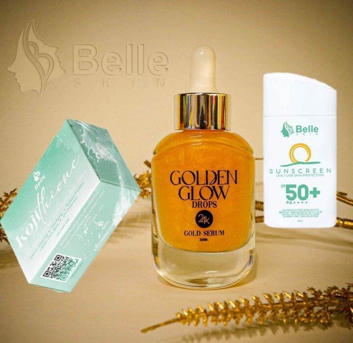 BELLE SKIN SET {Kojithione, sunscreen and serum} ONHAND | Lazada PH