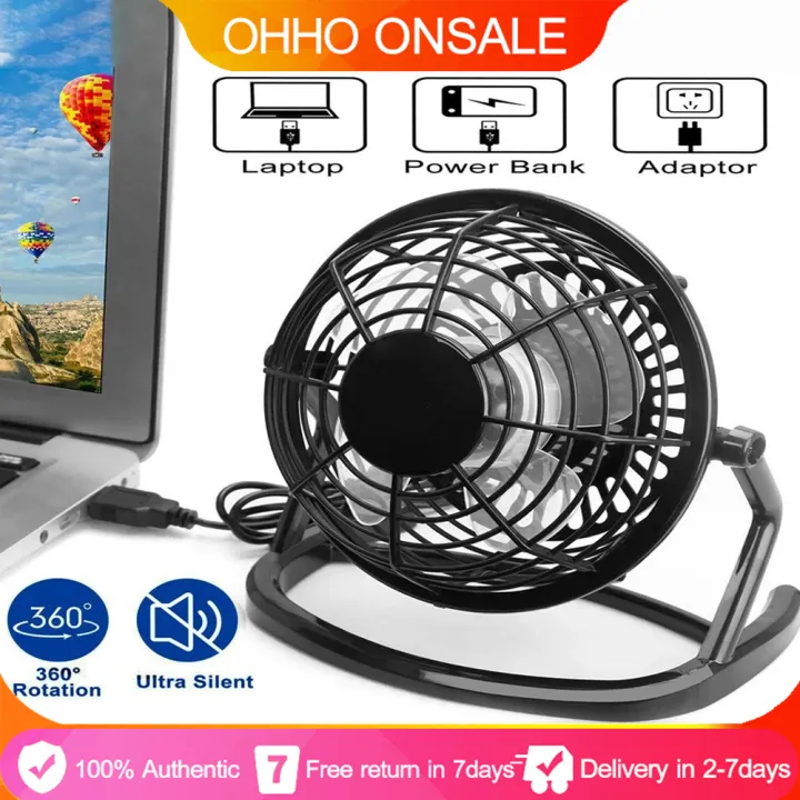 🔝Original+24hours delivery Portable DC 5V Small Desk USB 4 Blades ...