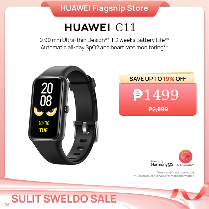HUAWEl Band C11 Smartwatch | 9.99 mm Ultra-thin Design | 2 Weeks ...