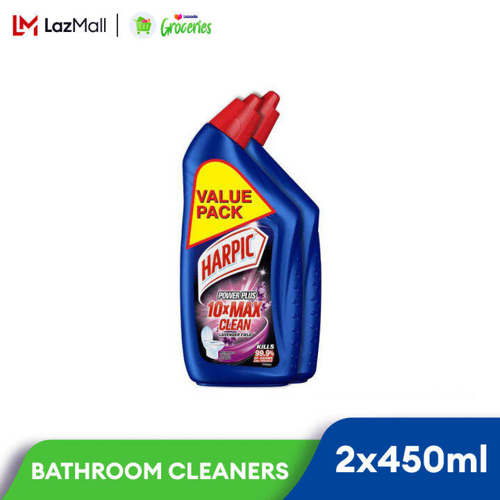 Harpic Power Plus Lavender (450ml x 2) Disinfectant Toilet Cleaner | Lazada