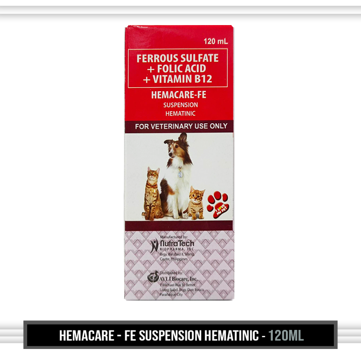 120mL Hemacare-FE Suspension Hematinic (Ferrous Sulfate + Folic Acid ...