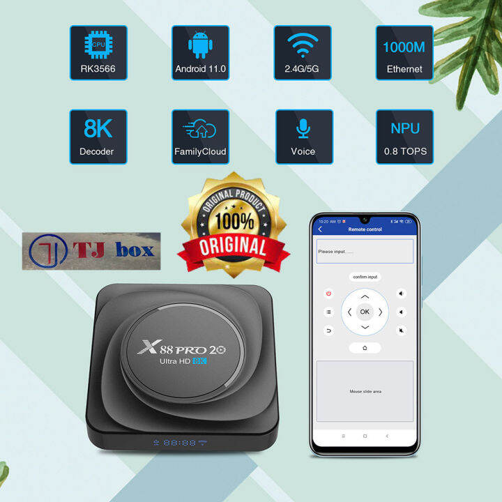 TJBOX X88 Pro 20 ROM 128GB/64GB/32GB ANDROID TV BOX RK3566 ANDROID 11 | Lazada Indonesia
