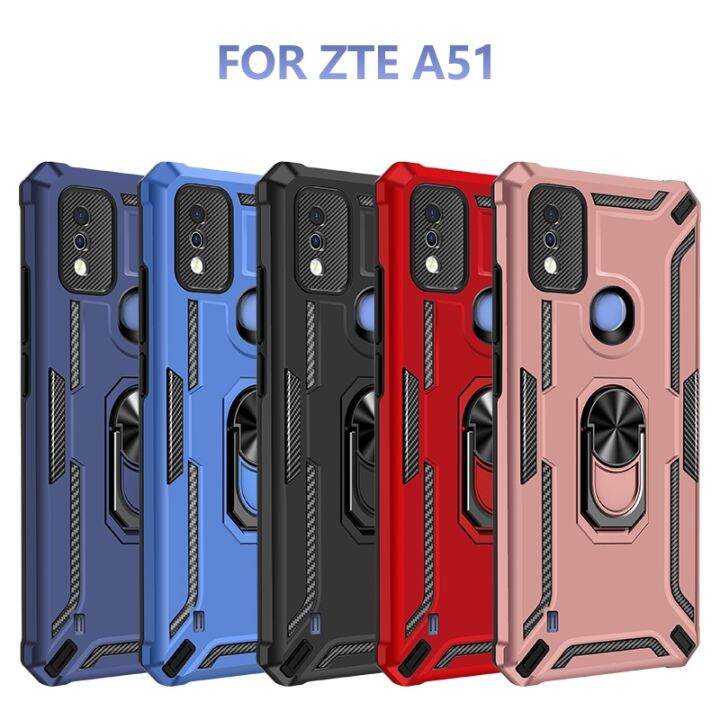 {L electronic shell} Para zte lâmina a51 2 em 1 padrão de fibra de ...