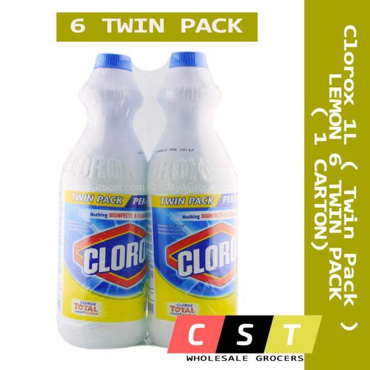 CLOROX 1L TWIN PACK LEMON (6 TWIN PACK) ( 1 CARTON) | Lazada