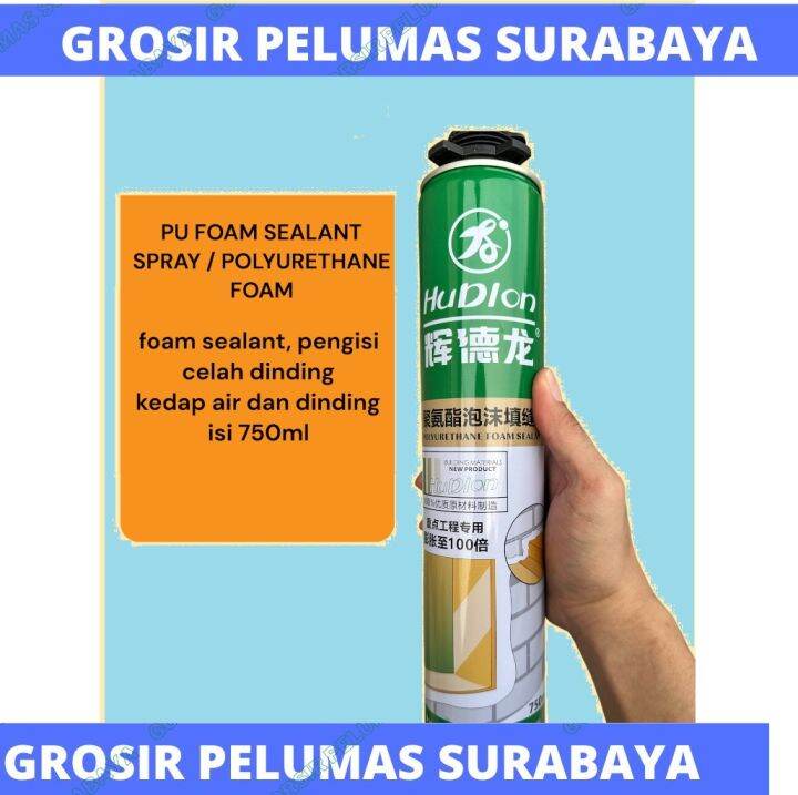 PU FOAM SEALANT SPRAY / POLYURETHANE FOAM 750ml BUSA Sealent spray penutup Atap Tembok Dinding ...