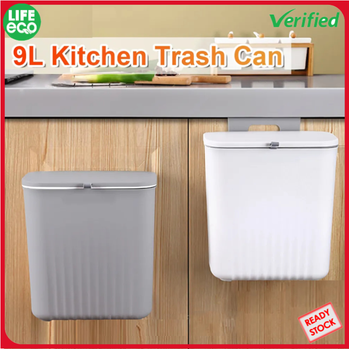 LIFE-ECO 9L Large Size Dustbin Kitchen Rubbish Bin Cabinet Trash Can ...