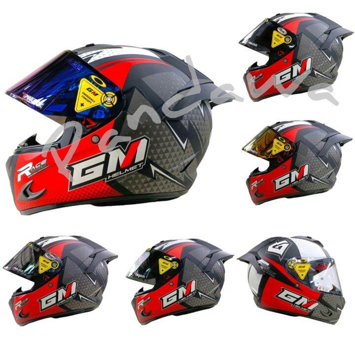 helm GM race Pro Flash Black Red Dop Paket Ganteng | Lazada Indonesia