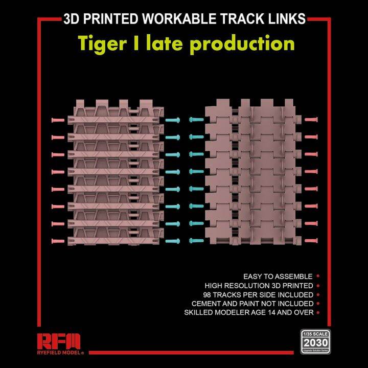 [Ryefield Model] RFM RM-2030 1/35 Tiger I Late Production 3D Printed ...