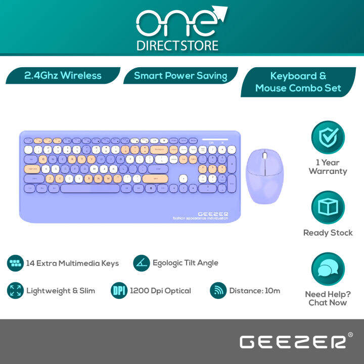 GEEZER G100 2.4 GHz Wireless Keyboard And Mouse Combo Set | Lazada
