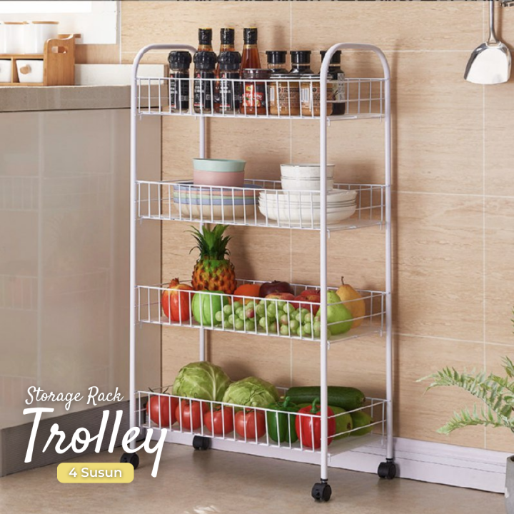 RAK DAPUR 4 SUSUN RODA SERBAGUNA | Lazada Indonesia