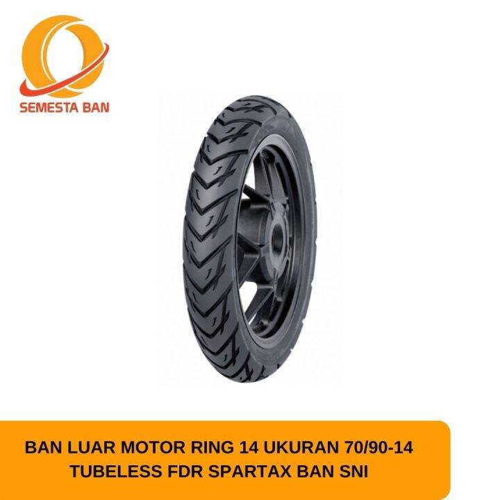 BAN LUAR MOTOR RING 14 UKURAN 70/90-14 TUBELESS FDR SPARTAX BAN SNI | Lazada Indonesia