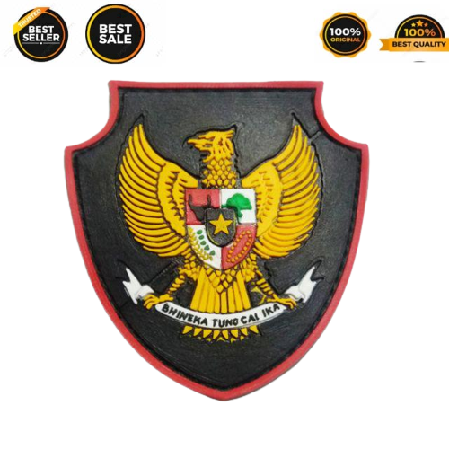 Emblem garuda indonesia Patch ruber garuda/logo tempelan topi,jaker,tas ...