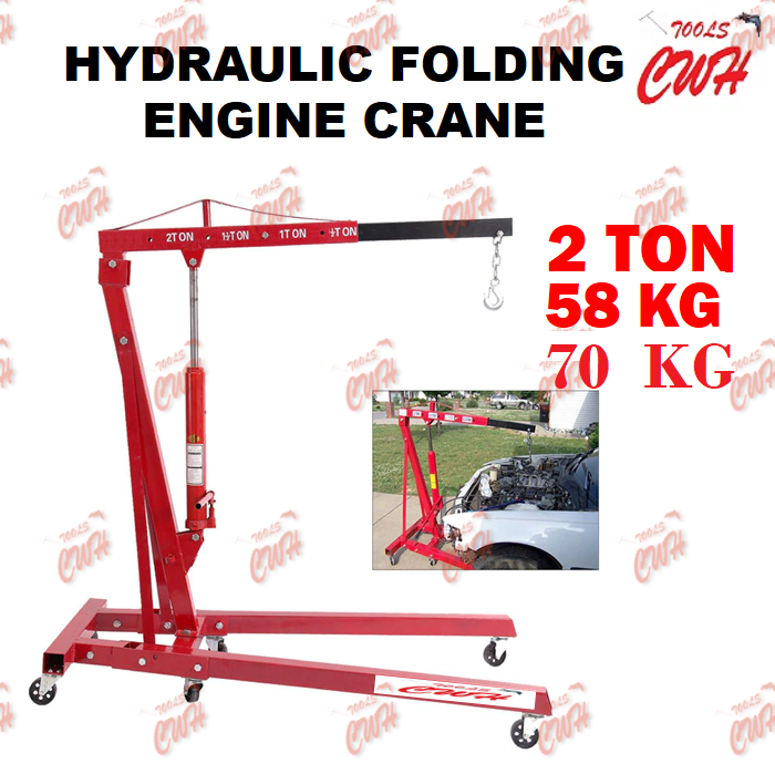 2T 3T HYDRAULIC FOLDING ENGINE CRANE FOLDABLE HEAVY DUTY WORKSHOP ANAK GAJAH