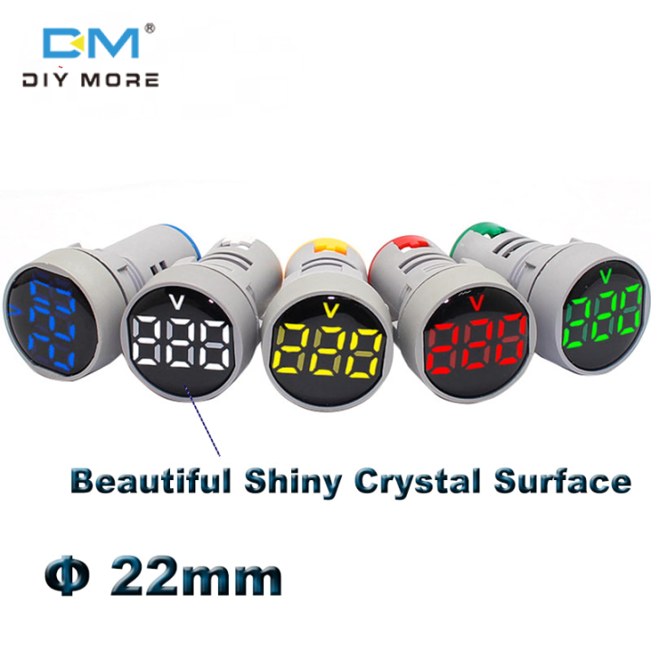 diymore 22mm AD16-22 LED Display AC 20-500V Digital Voltage Voltmeter Panel Display Indicator ...