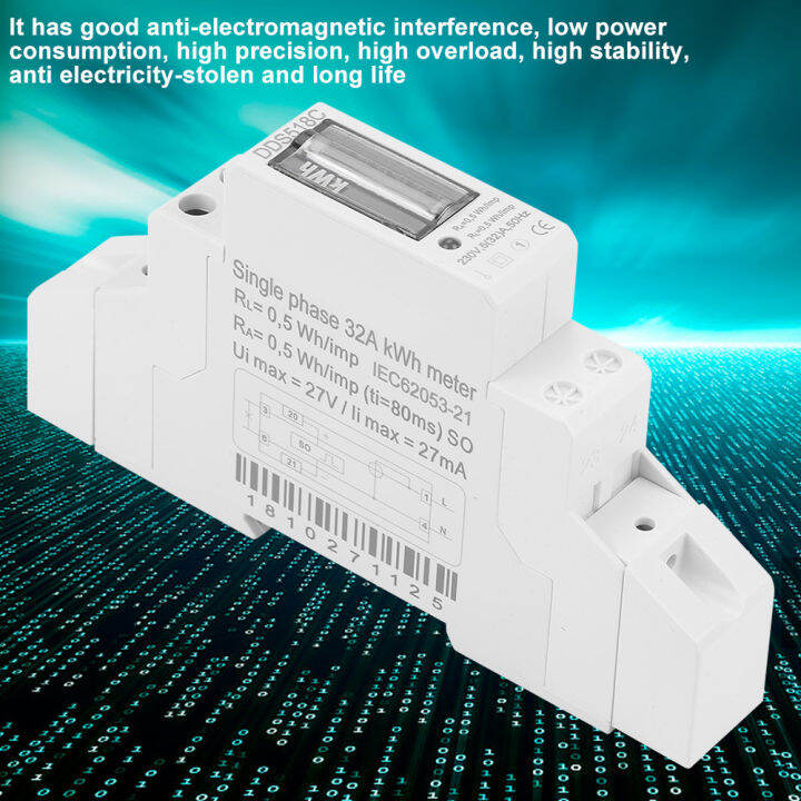 Single Phase Meter DIN-Rail Type Electronic KWh 230V 5-32A | Lazada PH