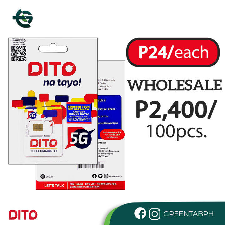 DITO SIM WHOLESALE (26 PESOS EACH) 2,600/100PCS | Lazada PH