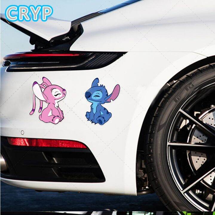 Creativity Cute Stitch Angel Couple Decorative Car Stickers Stickers ...