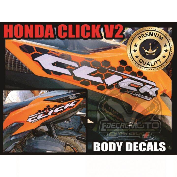 SIDE FAIRING DECALS STICKER FOR HONDA CLICK VERSION 2 | Lazada PH