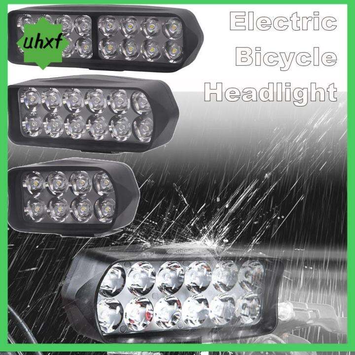UHXF สกู๊ตเตอร์ปั่นจักรยานไฟฟ้า,ชิ้นส่วนมอเตอร์ไซค์สปอตไลท์ภายนอกหลอดไฟ LED 8/12/16ไฟหน้าเสริมไฟ ...