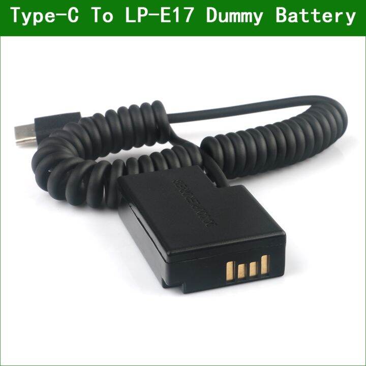 Type-C LP-E17 LP E17 Dummy Battery ACK-E18 DR-E18 DC COUPLER For Canon EOS 77D 200D 250D 750D ...