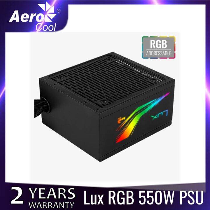 Aerocool LUX RGB 550W RGB POWER SUPPLY UNIT | Lazada