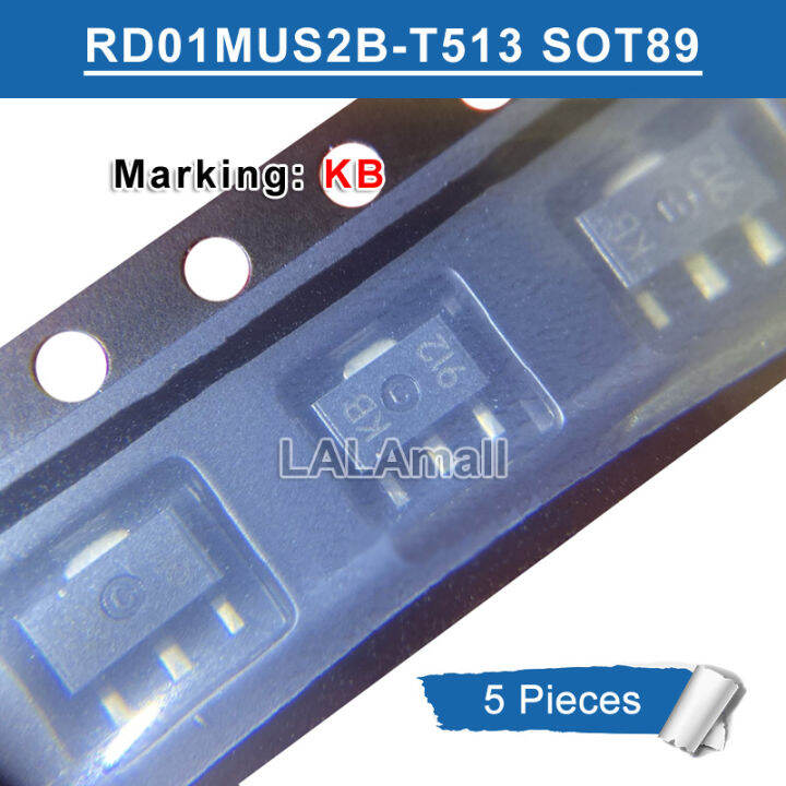 5pcs Original RD01MUS2B Marking KB SOT-89 RD01MUS2B-T513 SOT89 SMD 527MHz 1W VHF/UHF RF ...