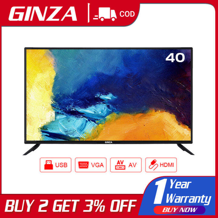 GINZA 40 inch TV NOT Smart TV LED ultra-slim TV flat screen frameless ...