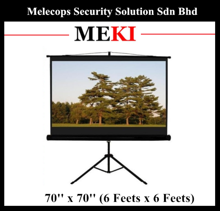 MEKI 70"x70" (6'x6') Tripod Projector Screen | Lazada