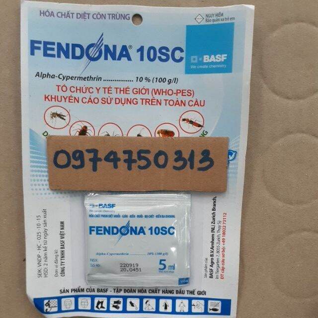 Thuốc diệt muỗi, kiến, gián, bọ chét PENDONA 10SC gói 5ml | Lazada.vn