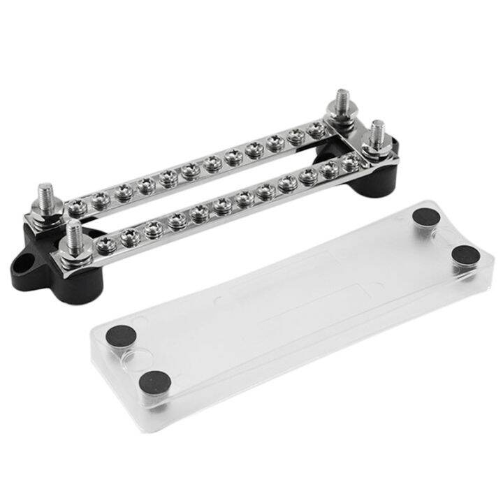 Terminal Dual Row Bus Bar & Cover for Car Boat Marine Caravan RV Power ...
