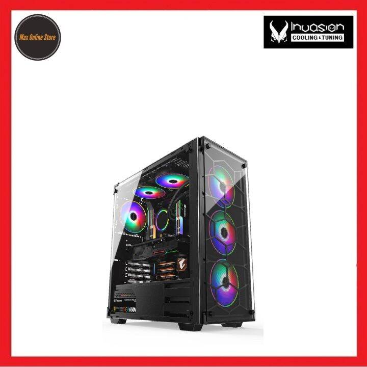 INVASION ATX Mid-Tower GX1000 PC Gaming Casing with 4 ARGB Fan | Lazada