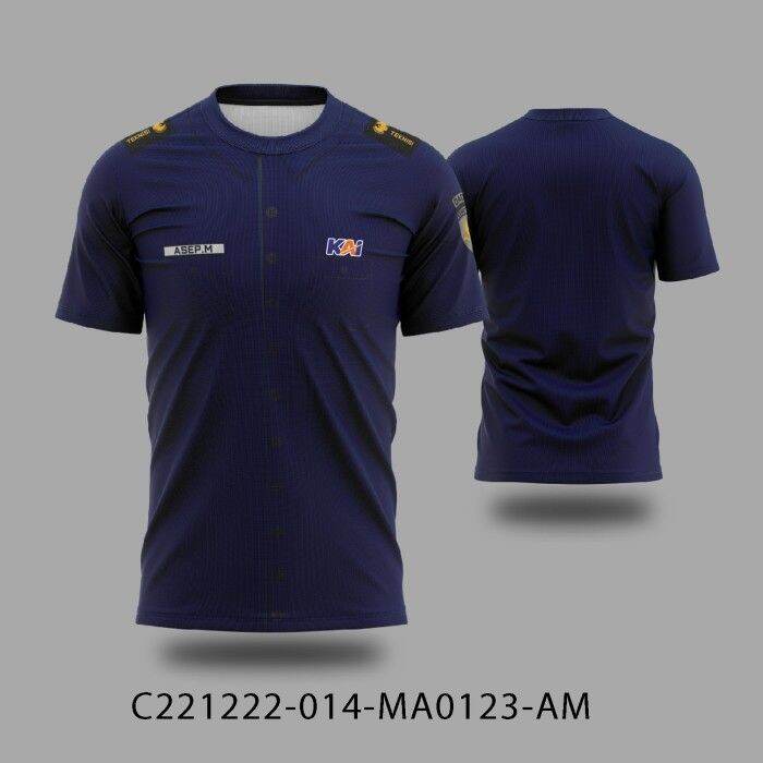 Kaos Jersey Seragam Teknisi KAI Kereta Api Biru Navy | Lazada Indonesia