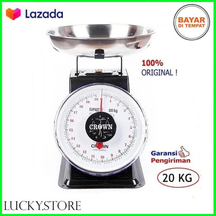 Timbangan Duduk/Timbangan Manual/Timbangan Buah Crown 20 Kg | Lazada Indonesia