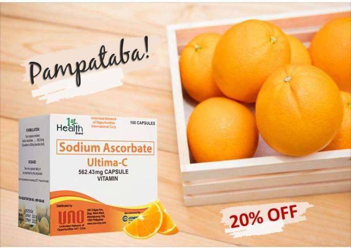 UNO Ultima C Sodium Ascorbate100 capsules Original 1st Health Vitamins ...