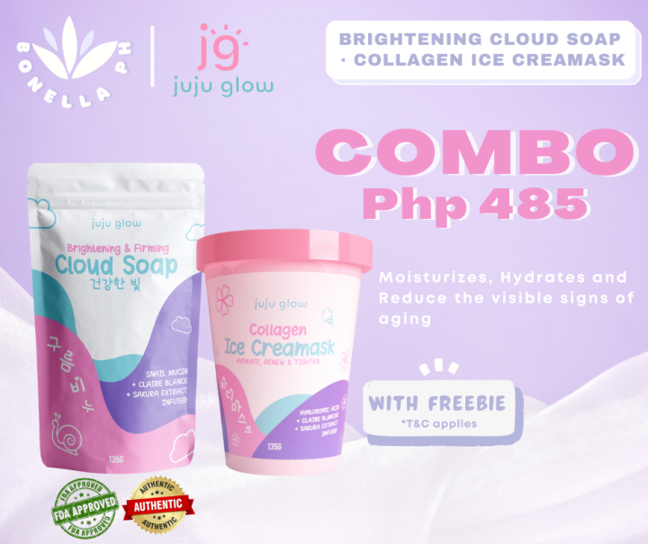 Juju Glow Collagen Ice Cream Mask and Cloud Soap CLEARANCE SALE | Lazada PH