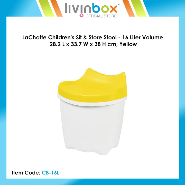 Livinbox LaChatte Children's Sit & Store Stool - 16 Liter Volume 28.2 L ...