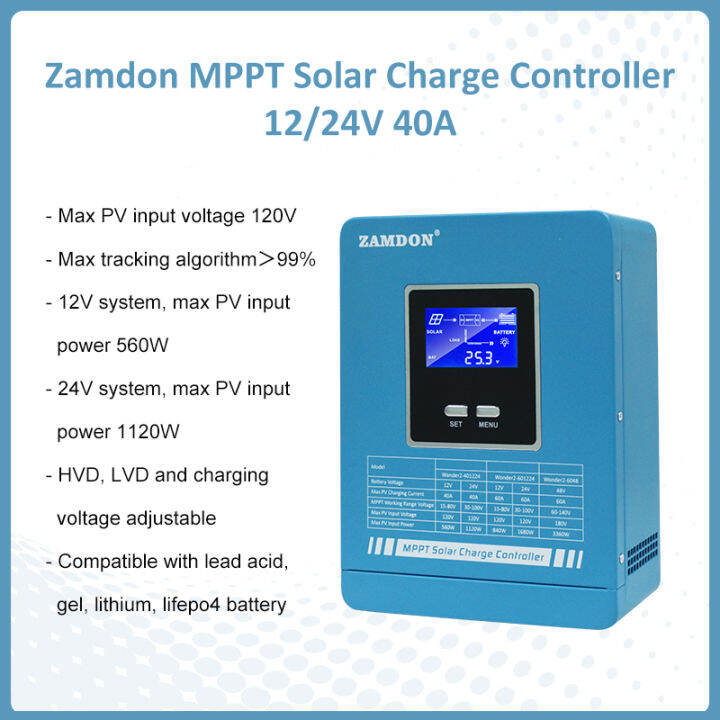 Zamdon MPPT Solar Charge Controller 40A 12V24V | Lazada PH