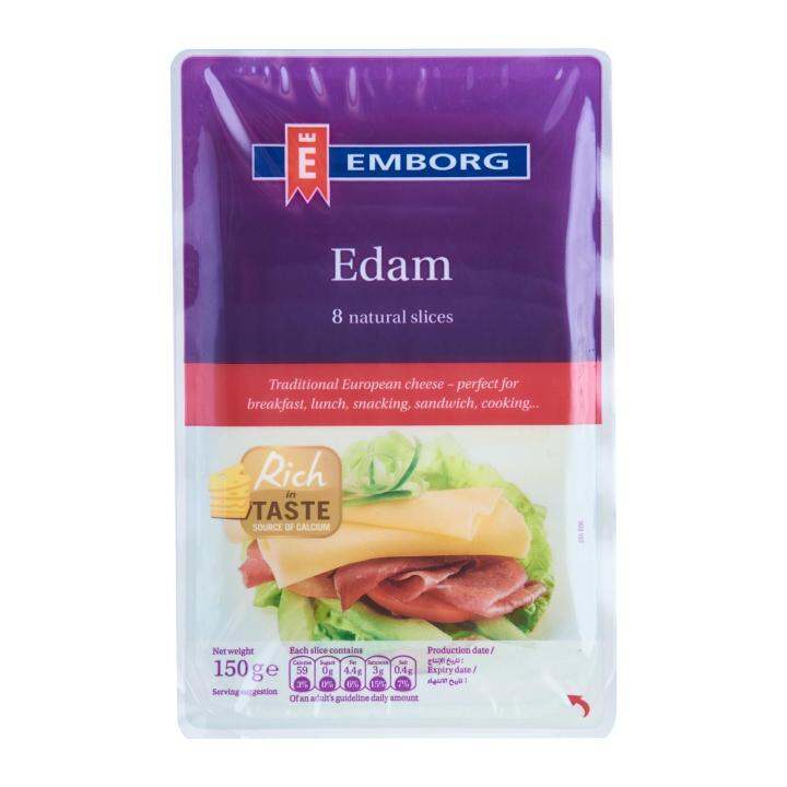 Emborg Natural Sliced Cheese Edam 150g | Lazada
