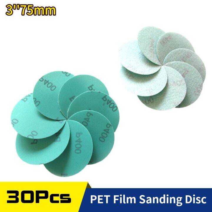 3 Inch Sanding Discs 80 2000 Grits Anti Clog Coating Sandpaper PET Film ...