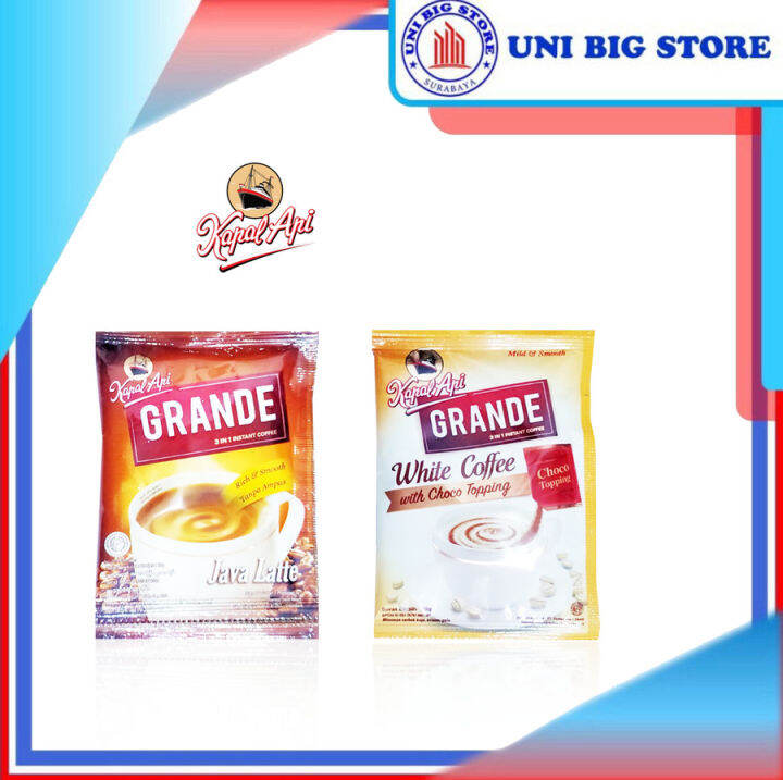 Kapal Api Grande White Coffe - Java Latte Kopi Renceng 10 sachet 20 gr ...