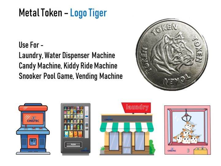 Metal Token 500pcs - Laundry/Dobi Vending Machine TIGER | Lazada