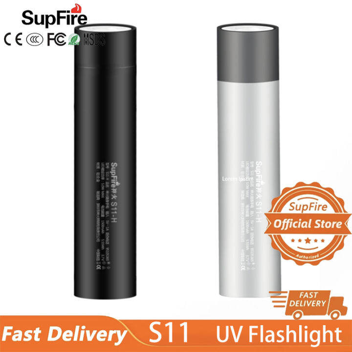 SUPERFIRE Flashlight S11-H UV Flashlight 365 Ultraviolet Wood's lamp Built-in 18650 Li-ion ...