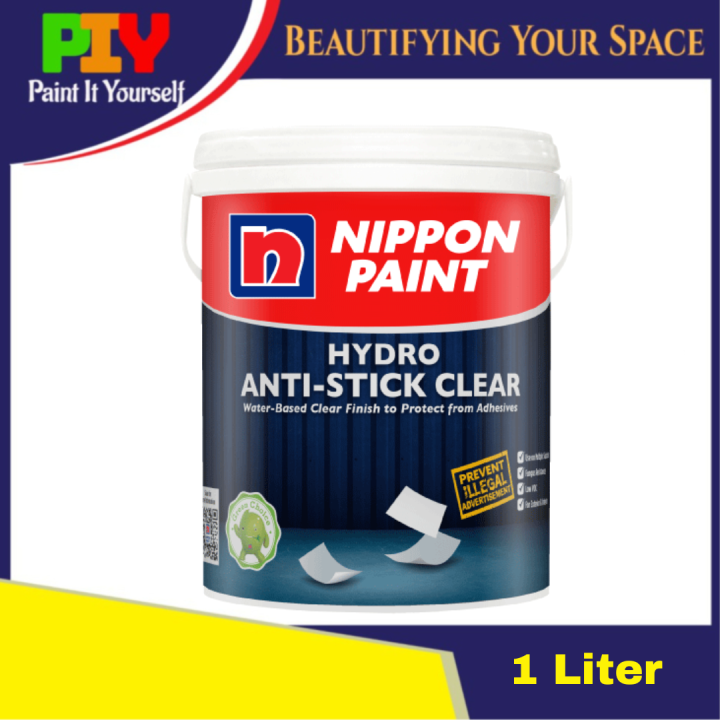 Nippon Paint Hydro Anti Stick Clear 1L - 1 Liter | Lazada