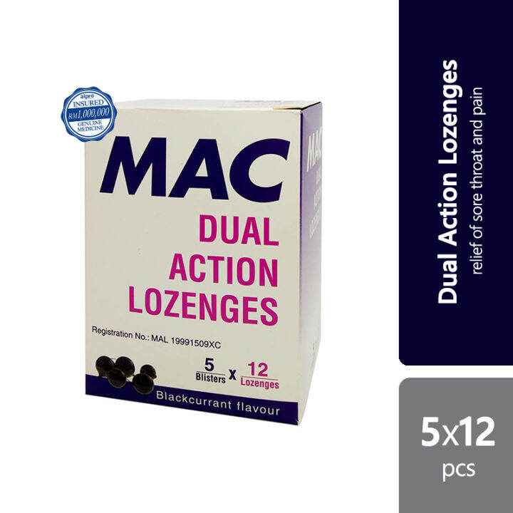 Alpro Pharmacy Mac Dual Action Lozenges 5x12s | Antiseptic | Lazada