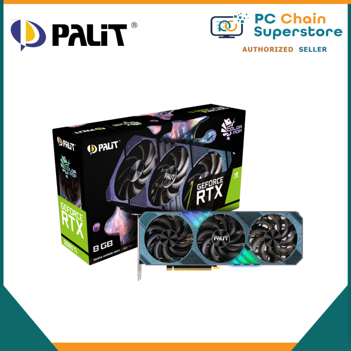 Palit ColorPop RTX 3060 Ti (LHR) 8GB GDDR6 Color Shifting Graphics Card ...