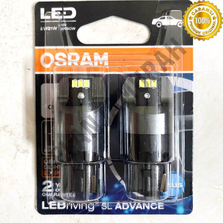 Lampu LED T20 12V W21W LEDriving SL Advance Plus Osram 9705CW ASLI 100% Lampu Mundur/ Interior ...
