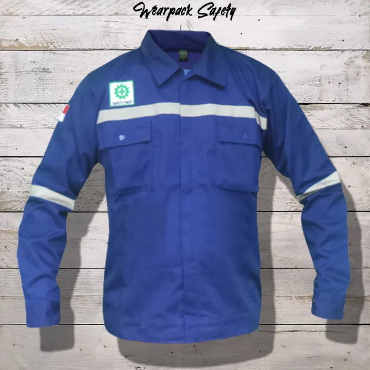 Wearpack Safety Biru Benhur Polos Atasan Wearpack Lengan Panjang ...