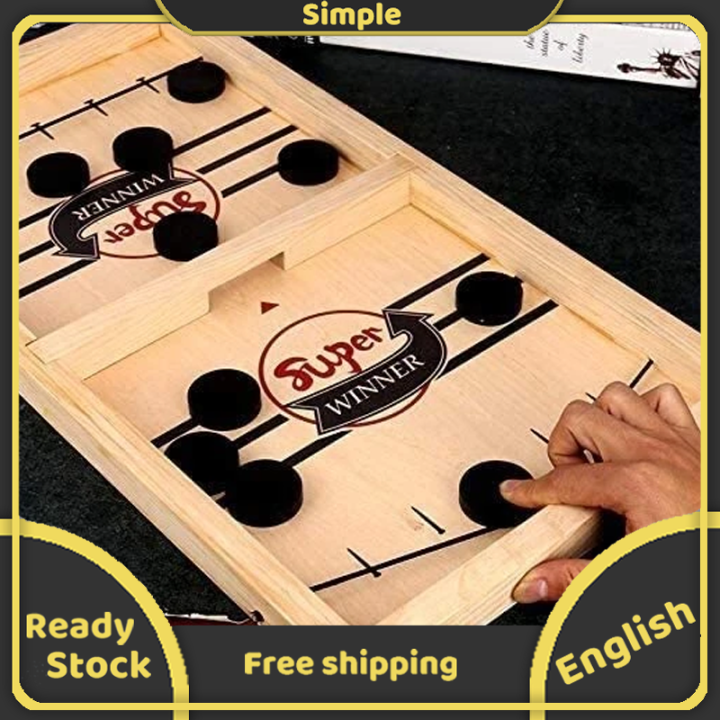 Super Winner Fast Sling Puck Board Game For 2 in 1 Disk Flicking Battle ...