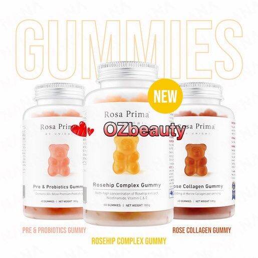 and Nourishing Unichi Rosa Prima Rose Collagen Gummies X 60 Pre ...