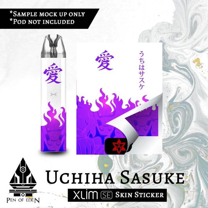 Vape Uchiha Sasuke Oxva Xlim SE Skin Sticker (STICKER ONLY! DEVICE IS ...
